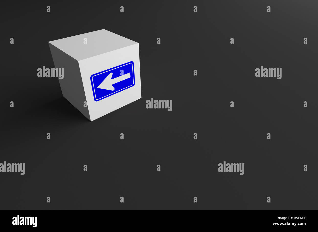 3D RENDERING OF ROAD SIGN ON WHITE BLOCK Stock Photo - Alamy