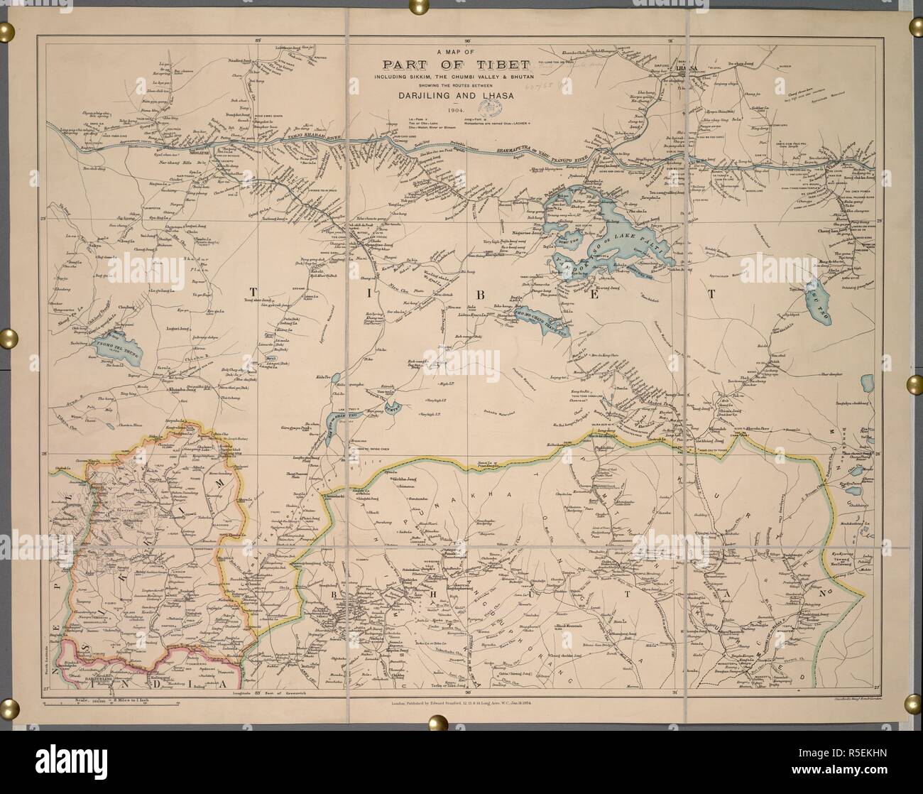 Part of Tibet. A Map of part of Tibet including Sikkim, the Chumb ...