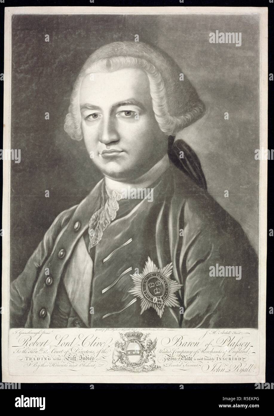 'Robert, Lord Clive, Baron of Plassey'. 'Clive of India'. (1725-74 ...