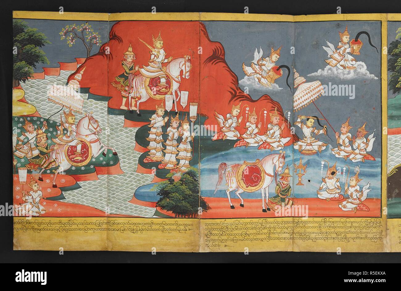 At the River AnomÄ : Prince Siddhartha reaches the River AnomÄ and cuts ...