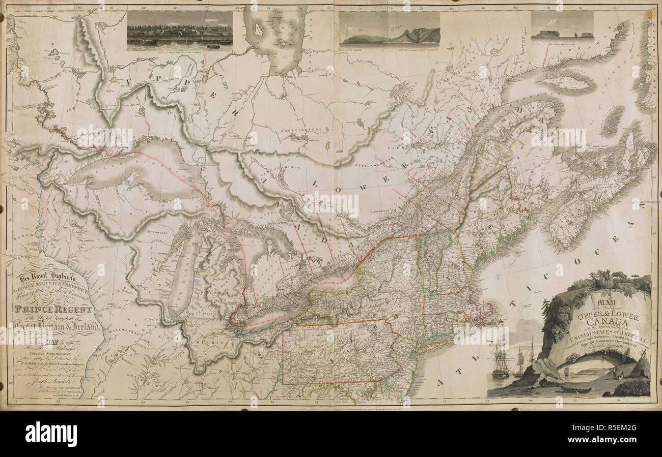 Map of the Provinces of Upper & Lower Canada with the Adjacent Parts of ...