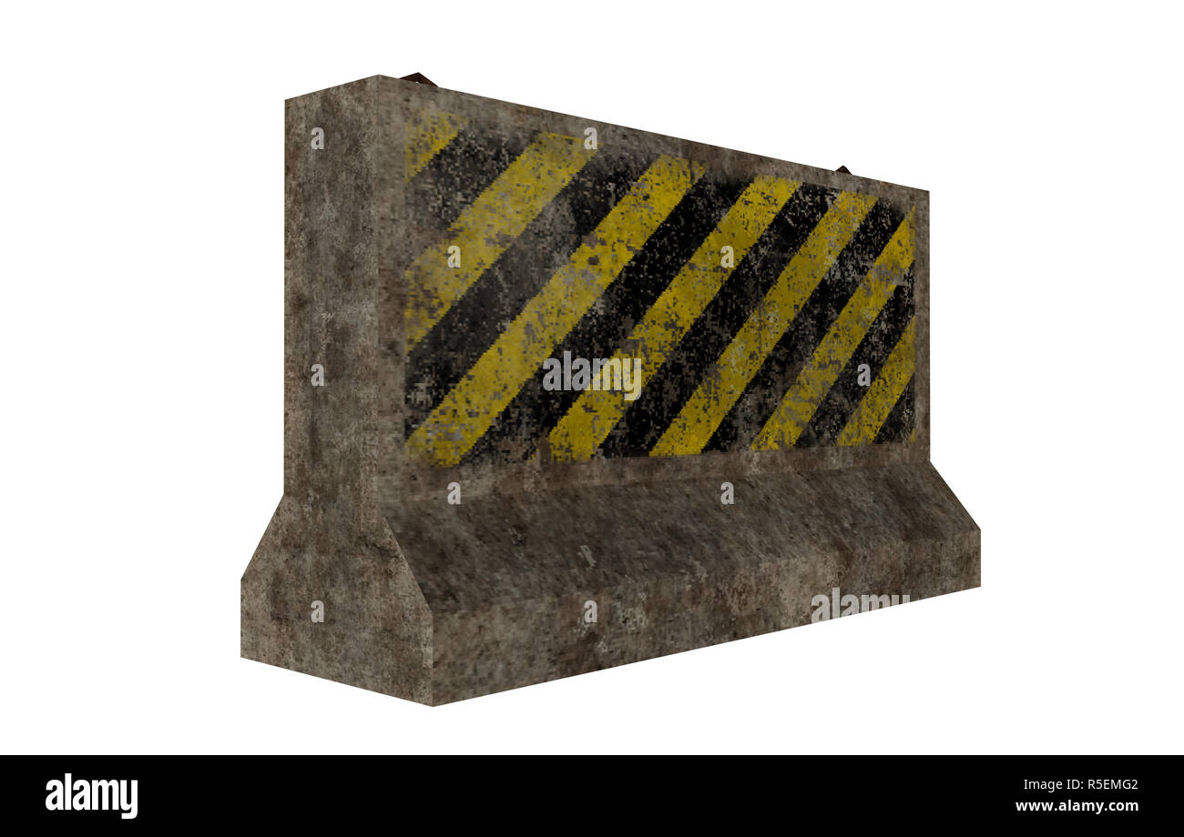 Concrete barrier road Cut Out Stock Images & Pictures - Alamy