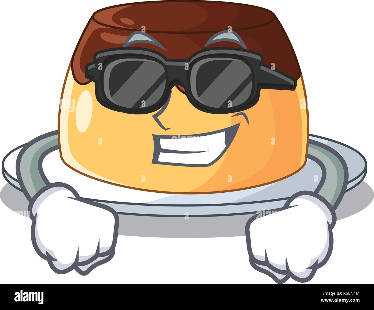 Super cool Chocolate mousse with mint in character vector illustration ...