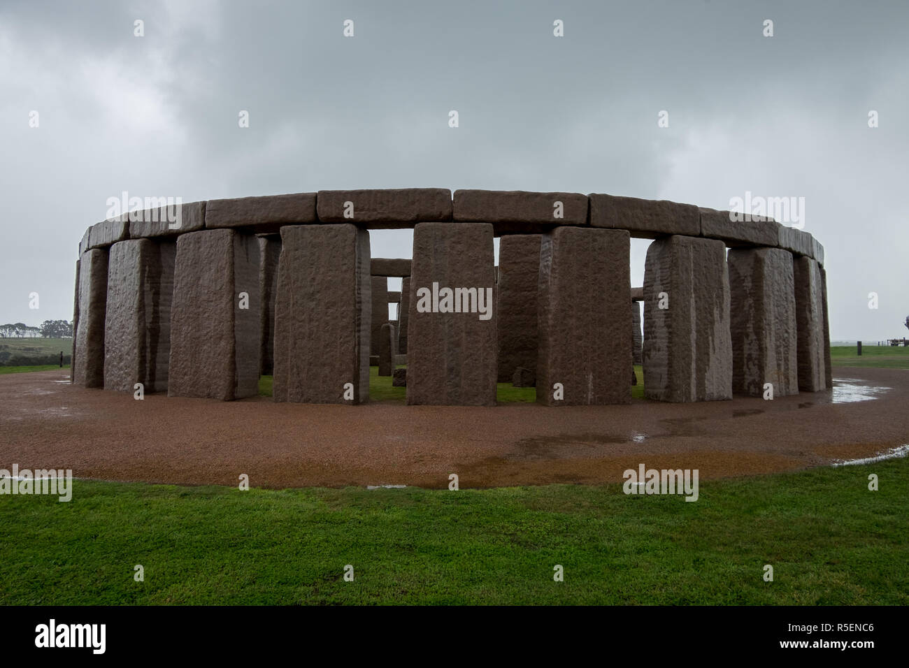 A complete, actual size replica of Stonehenge, built on a farm outside ...