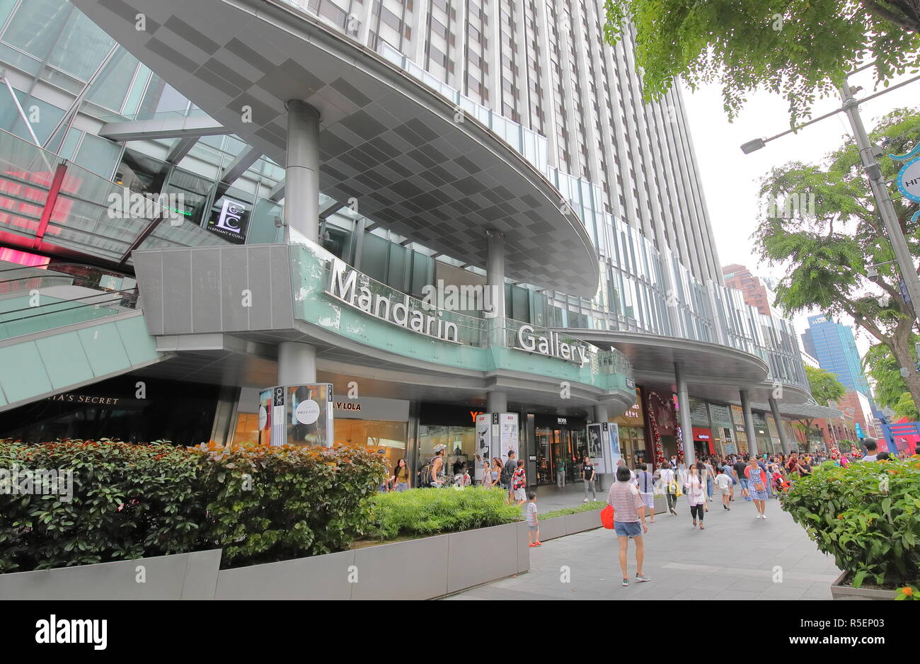 People visit Mandarin gallery shopping mall in Orchard road Singapore ...