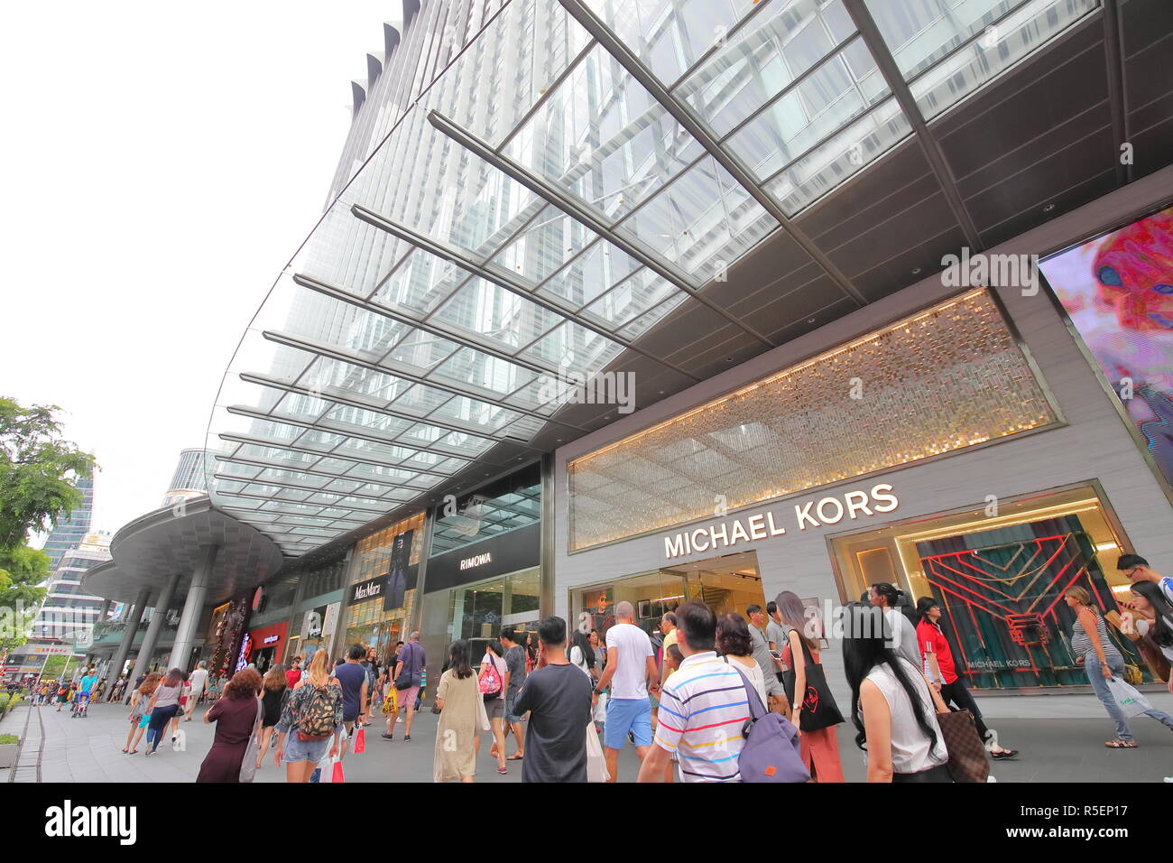 People visit Mandarin gallery shopping mall in Orchard road Singapore ...