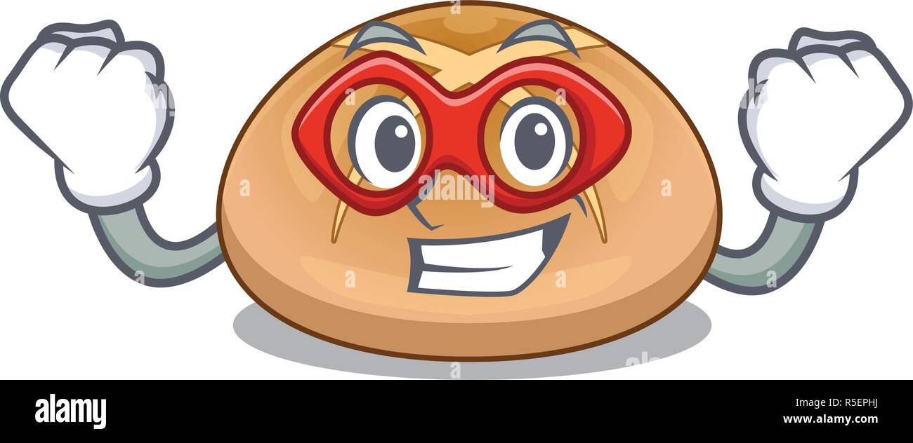 Super hero the hot cross buns character homemade vector illustration ...