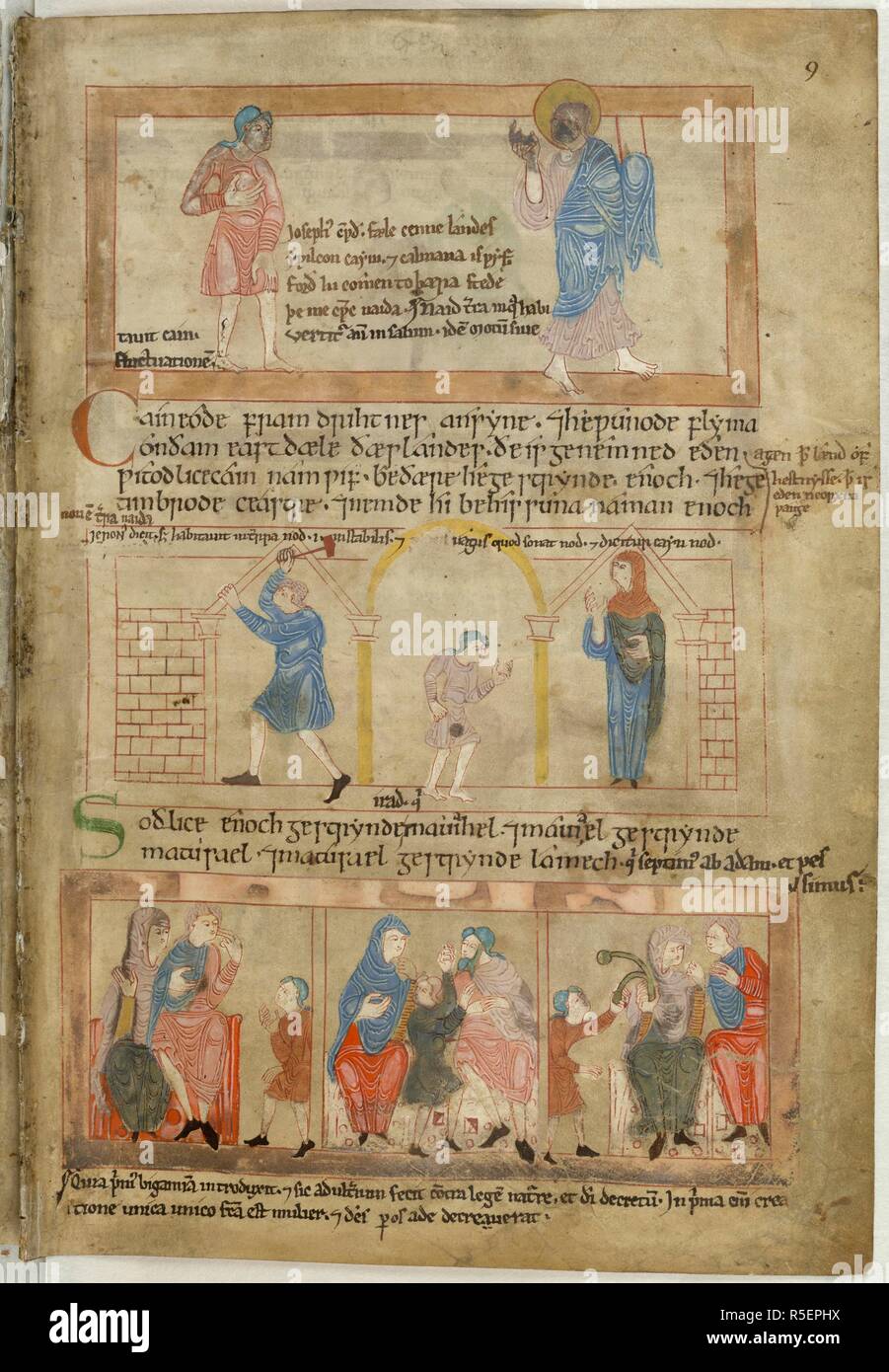 Old english illustrated hexateuch hi-res stock photography and images ...