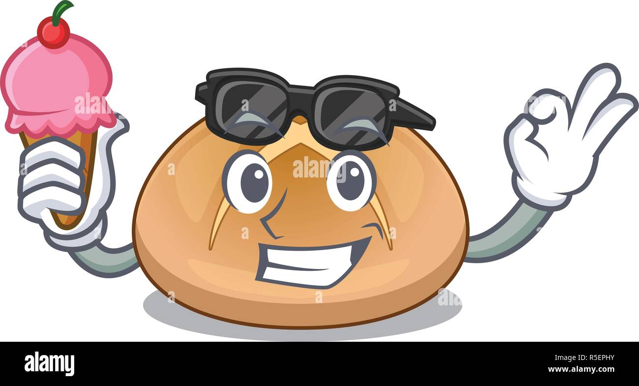 the hot cross buns character homemade vector illustration Stock Vector ...