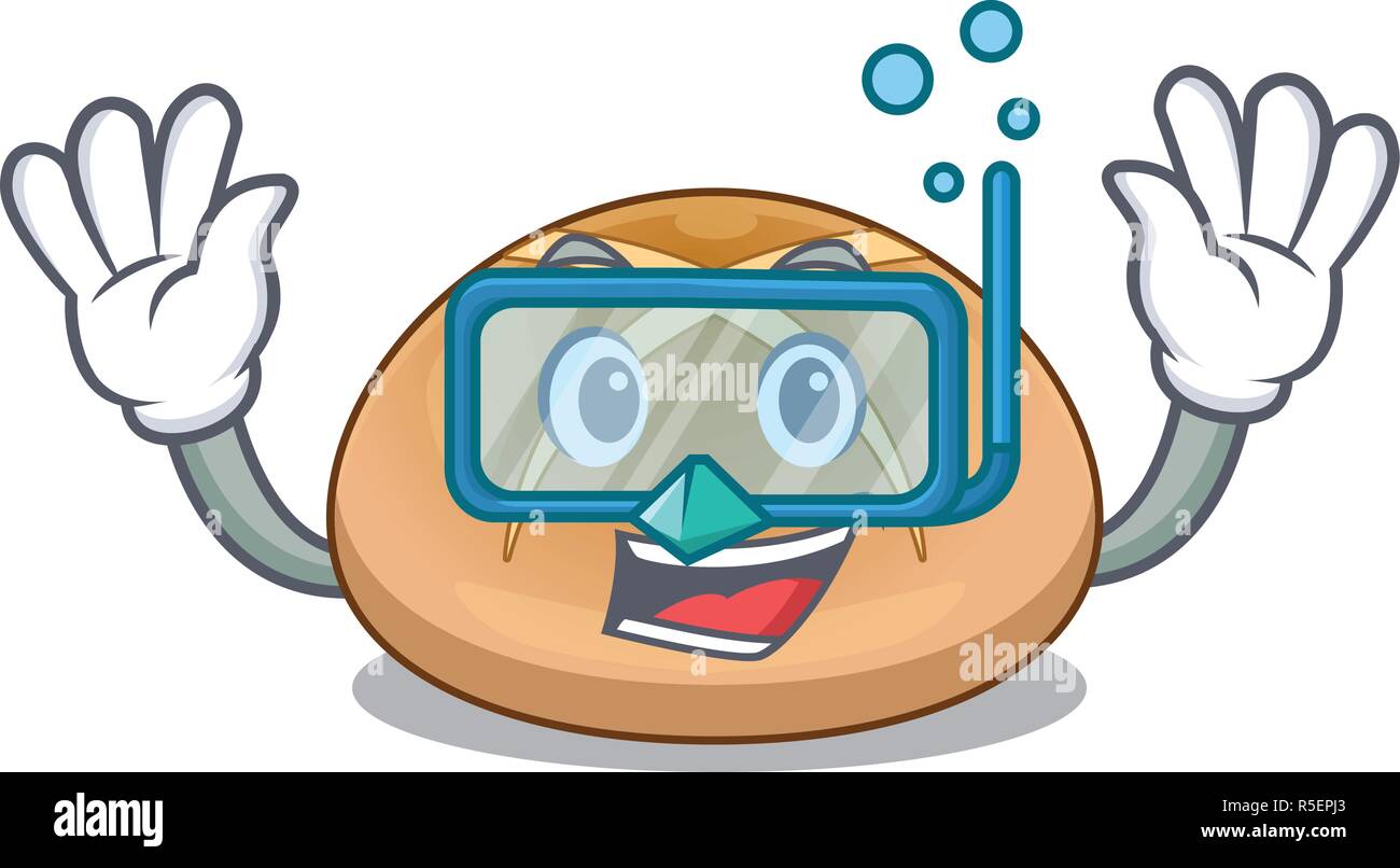 Diving the hot cross buns character homemade vector illustration Stock ...