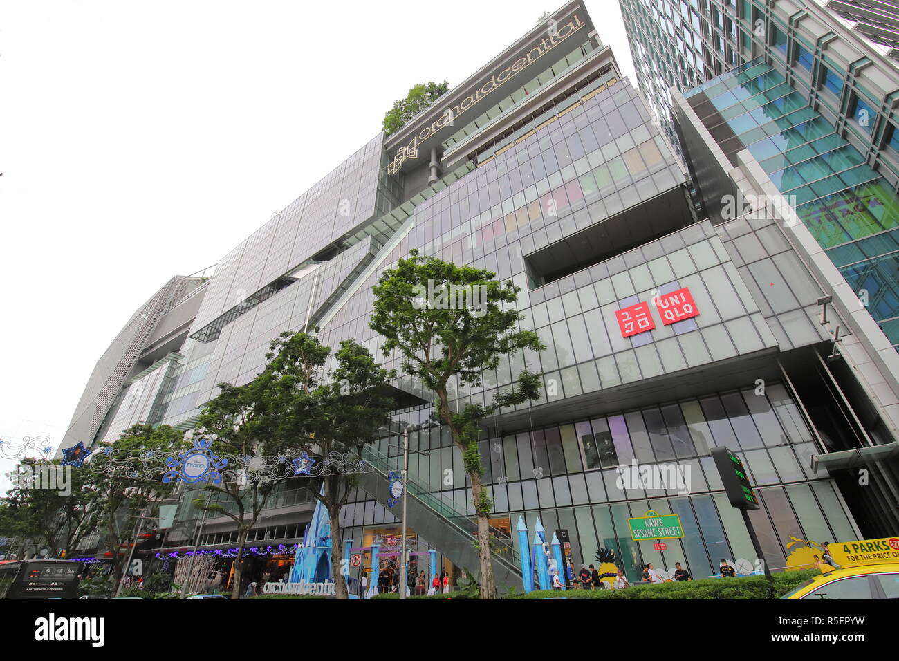 People visit Orchard Central shopping mall in Orchard road Singapore ...