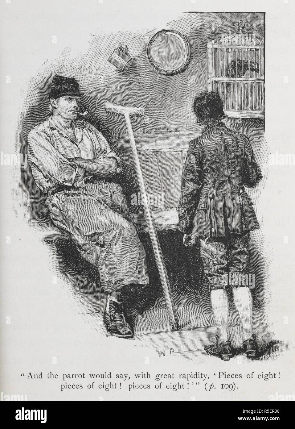 Long john silver parrot hi-res stock photography and images - Alamy