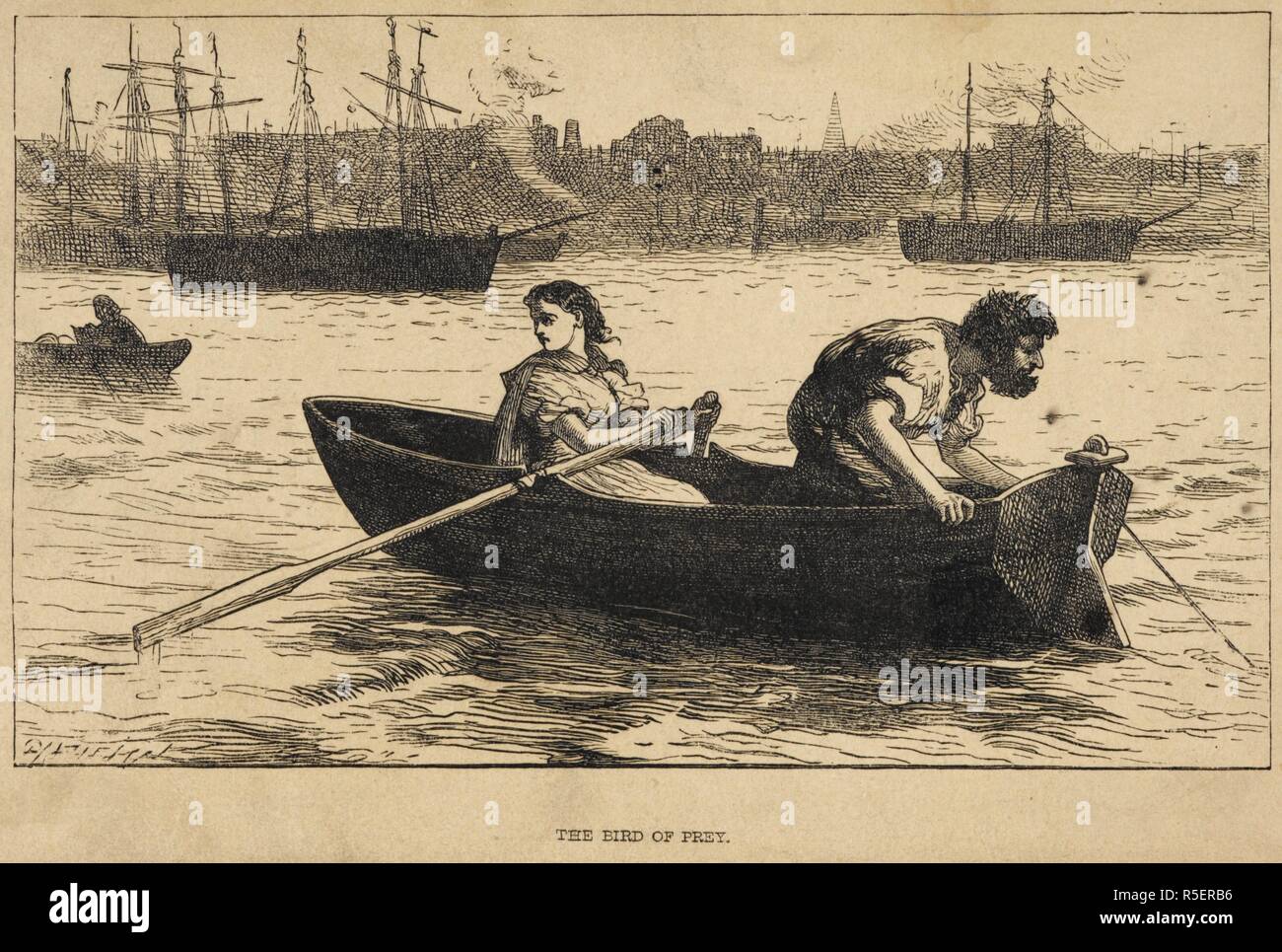 'The bird of prey'. Jesse 'Gaffer' Hexam, a waterman, and his daughter ...