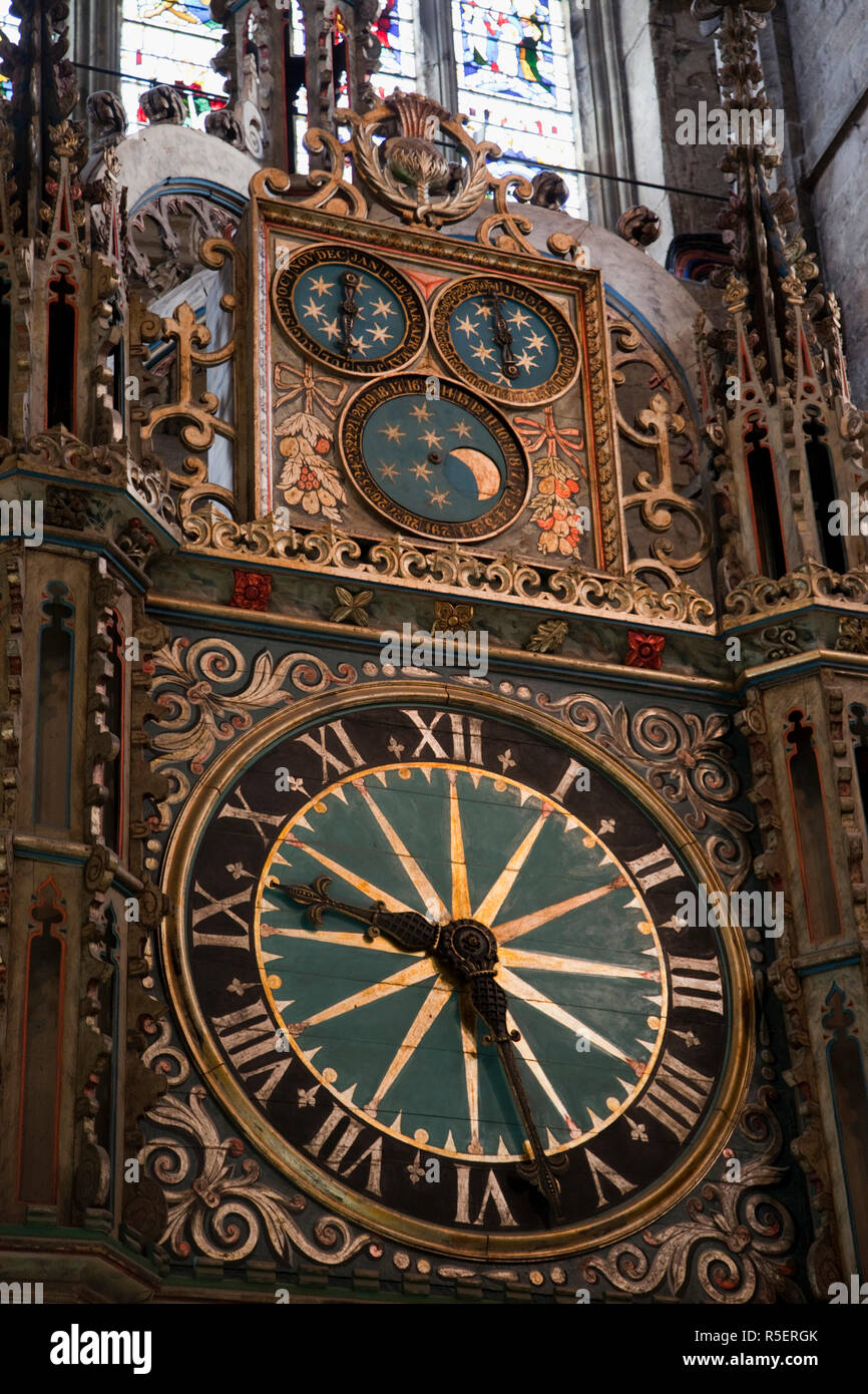 England, Durham, Durham Cathedral, Cathedral Clock Stock Photo - Alamy