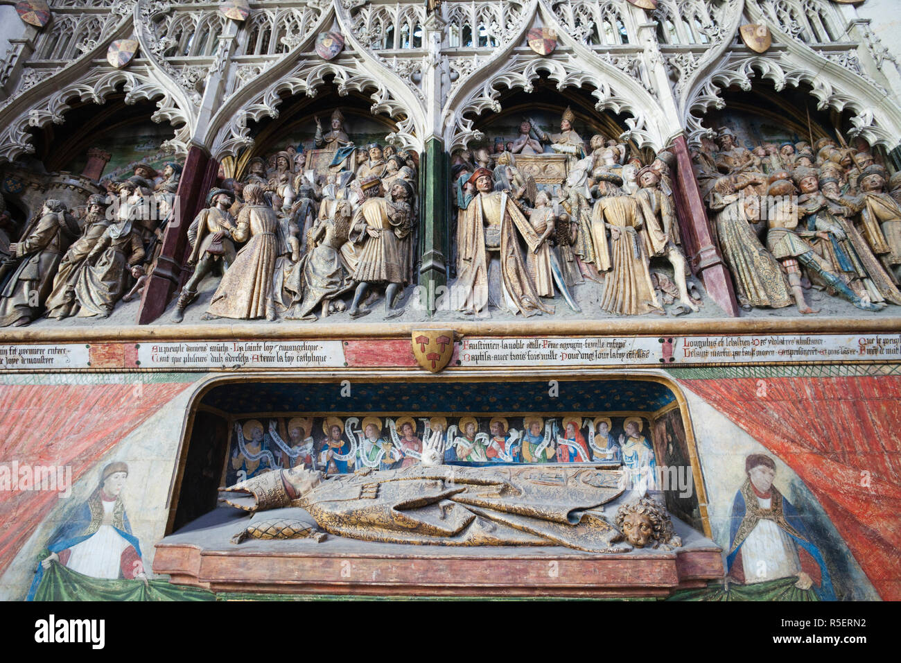 France, Somme, Amiens, Amiens Cathedral, Funeral Monument of Ferry de ...