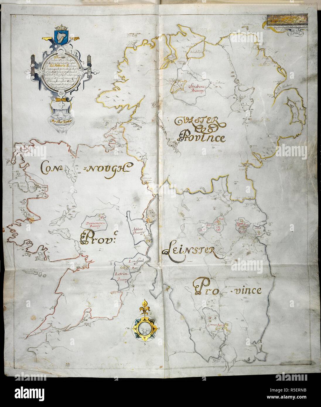 Map of Ireland. Survey of Lands in Ireland 1659. Ireland; 1659. [Whole ...