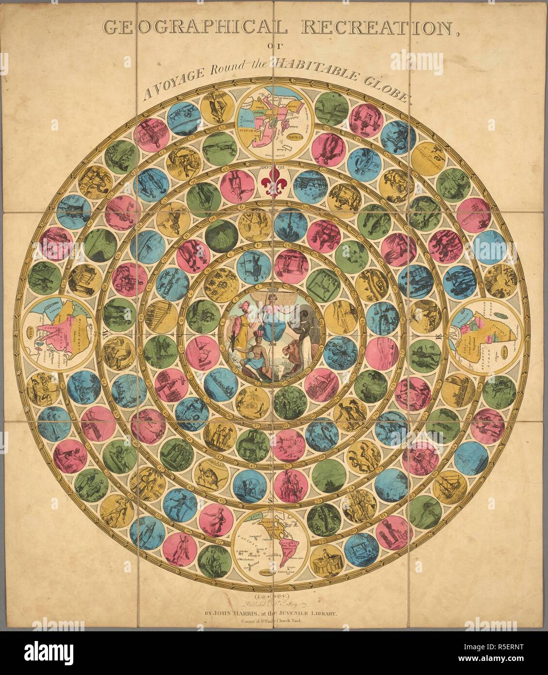 Map of the habitable world hi-res stock photography and images - Alamy