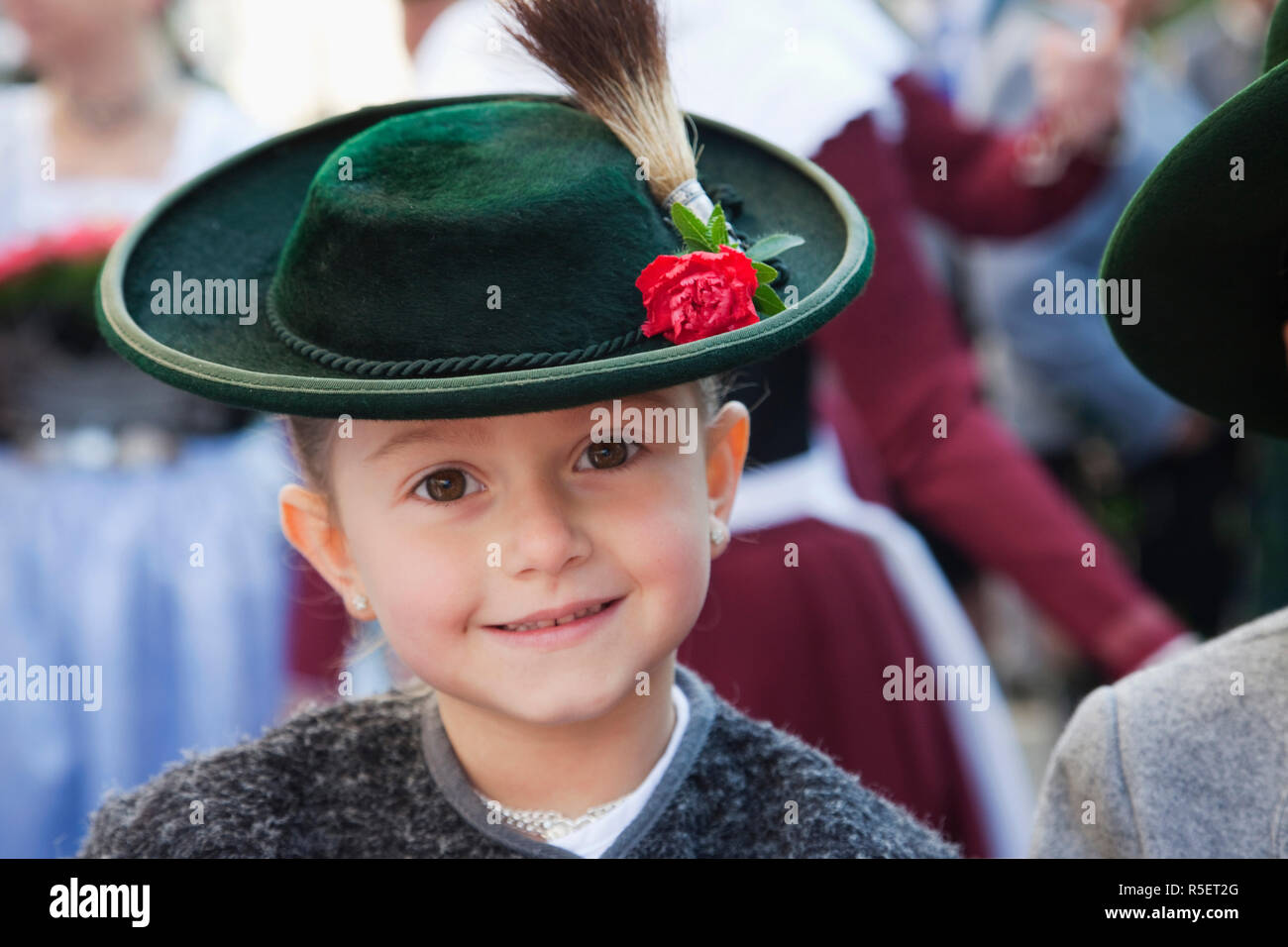 Germany, Bavaria, Munich, Oktoberfest, Oktoberfest Parade, Child in ...