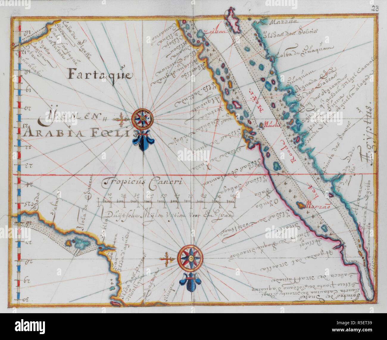 Dutch portolano, containing forty nine coloured maps and views hi-res ...