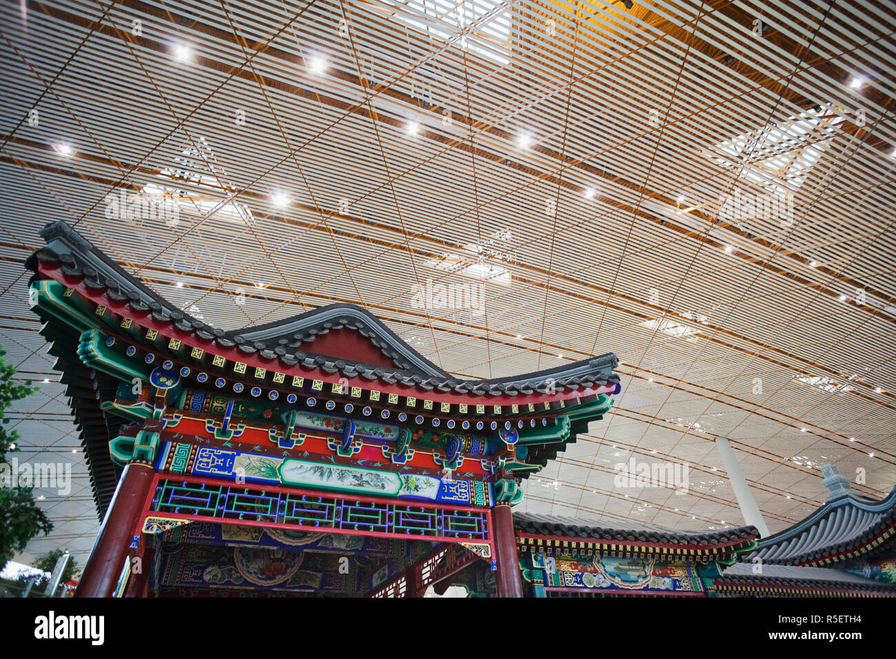China, Beijing, Interior of Beijing International Airport Stock Photo ...