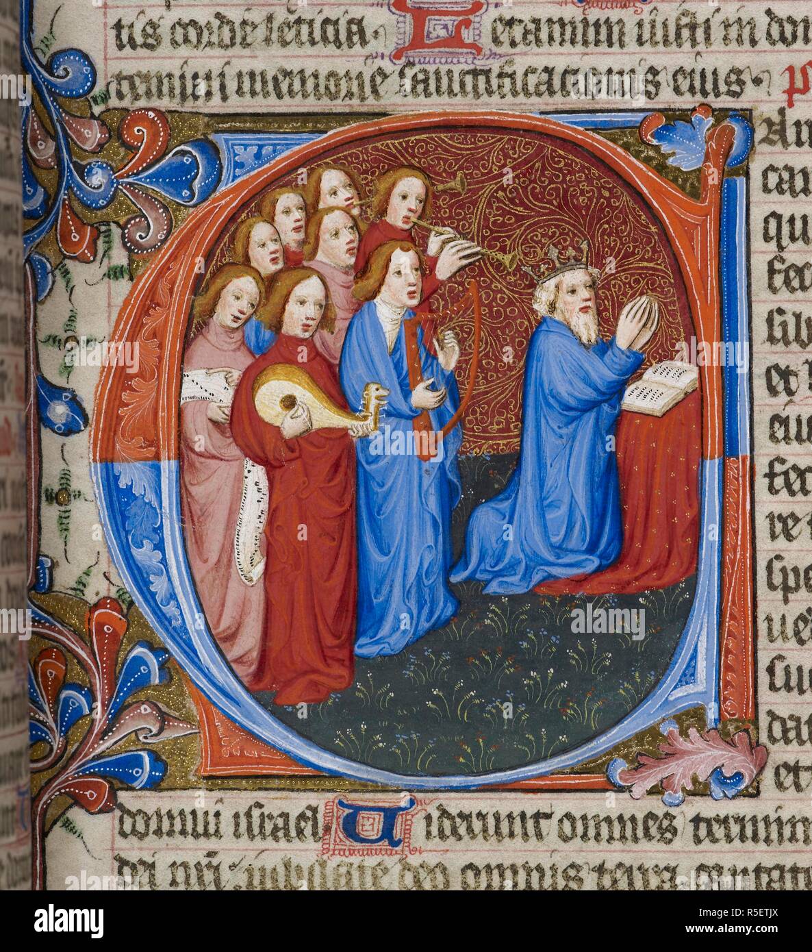 David and musicians. Great Bible (St. Jerome version). England (London ...
