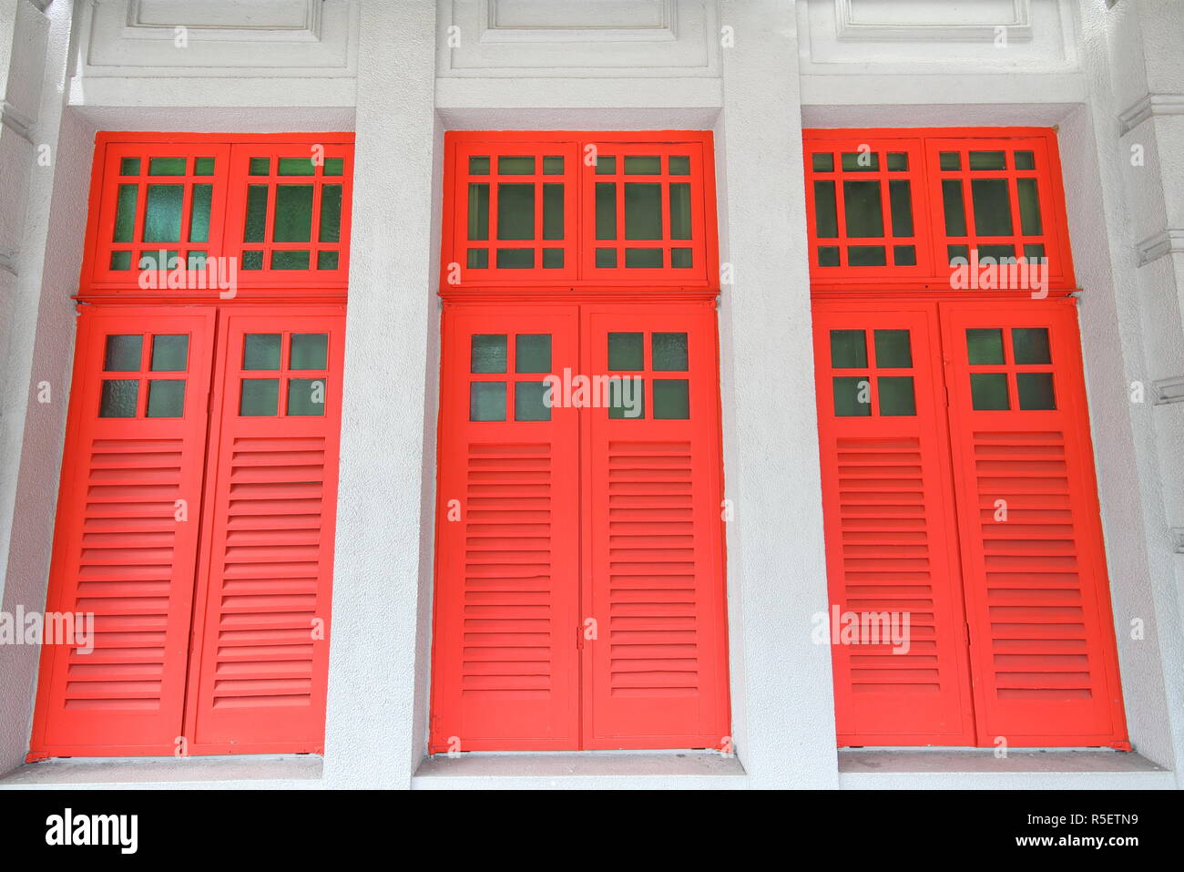 Old house red shutters hi-res stock photography and images - Alamy