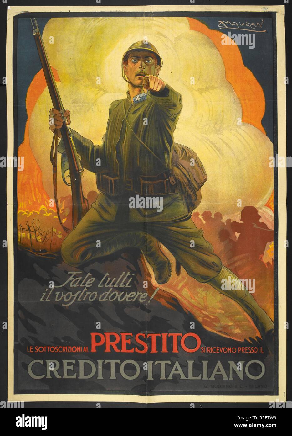 World war italian propaganda poster hi-res stock photography and images ...