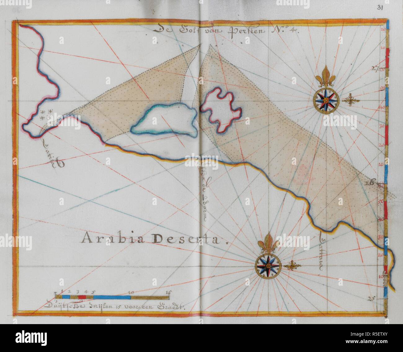 Dutch portolano, containing forty nine coloured maps and views hi-res ...