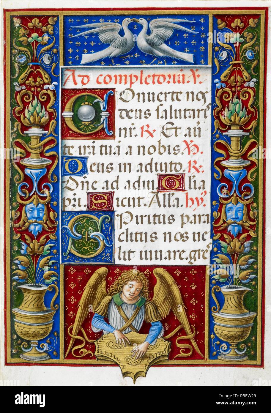 Text page from Hours of the Holy Spirit with decorated border showing ...