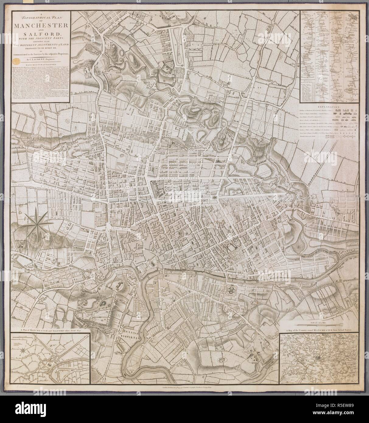 Map of salford hi-res stock photography and images - Alamy