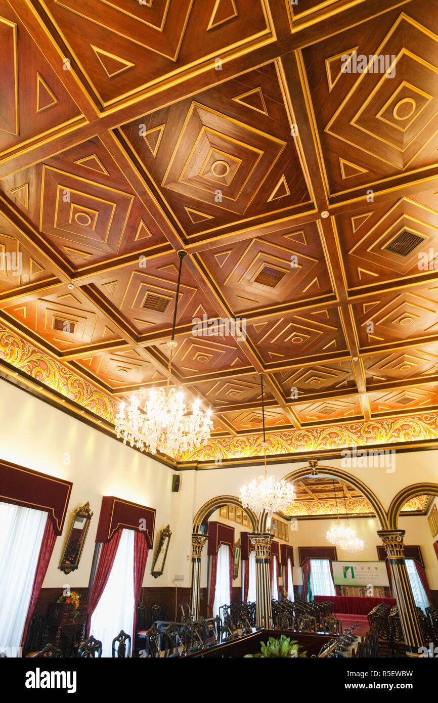 China, Macau, Leal Senado Building, The Ceremonial Meeting Room Stock ...