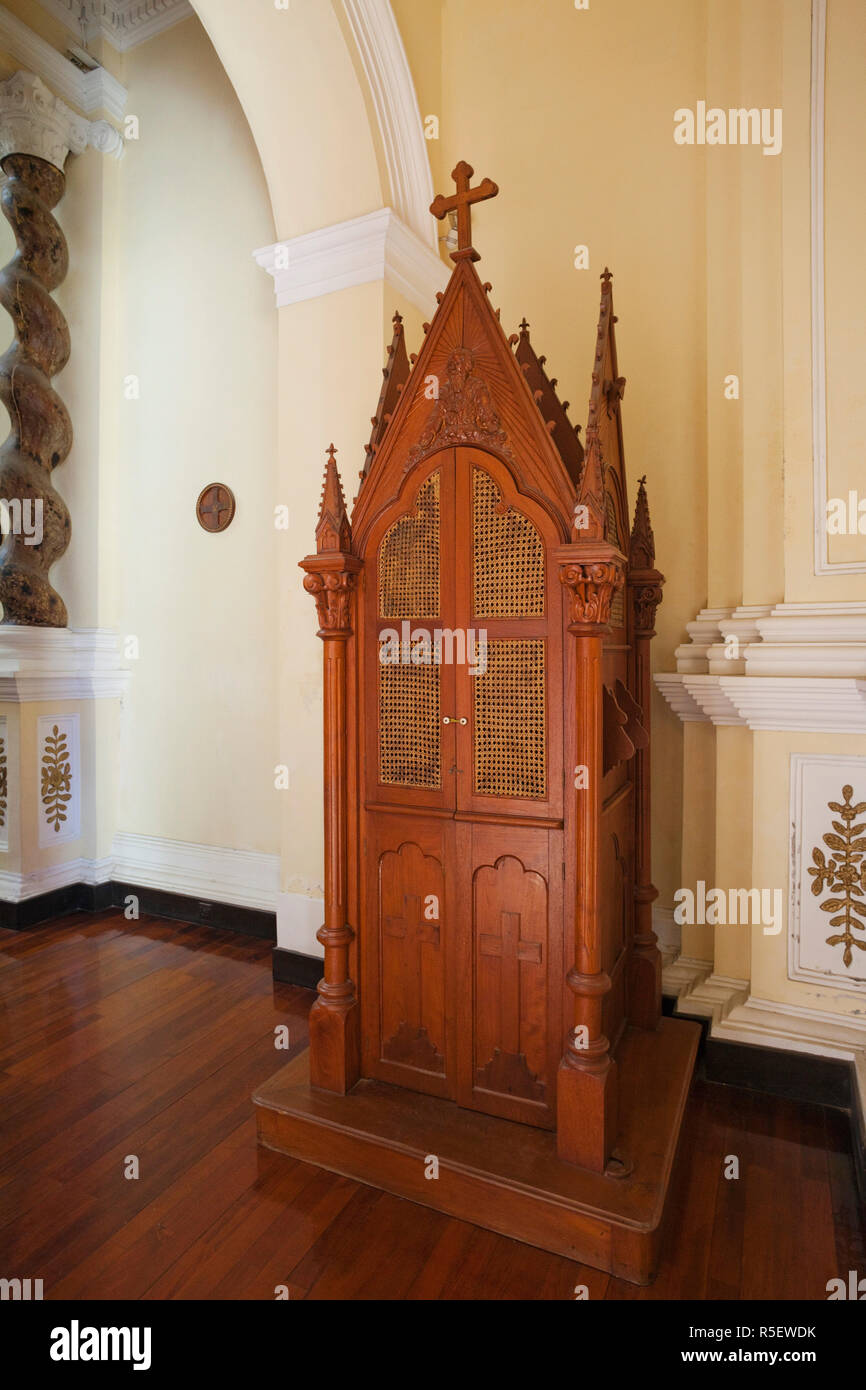 China, Macau, St.Joseph Seminary and Church, Confessional Box Stock ...
