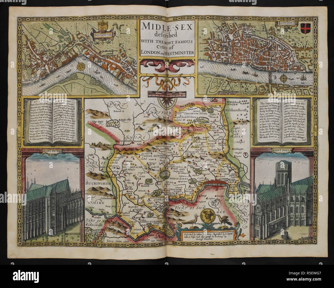 Midlesex described with the most famous cities of London and ...