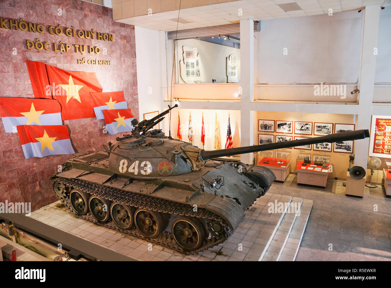 Vietnam, Hanoi, Military History Museum, T.54B Tank no.843 Stock Photo ...