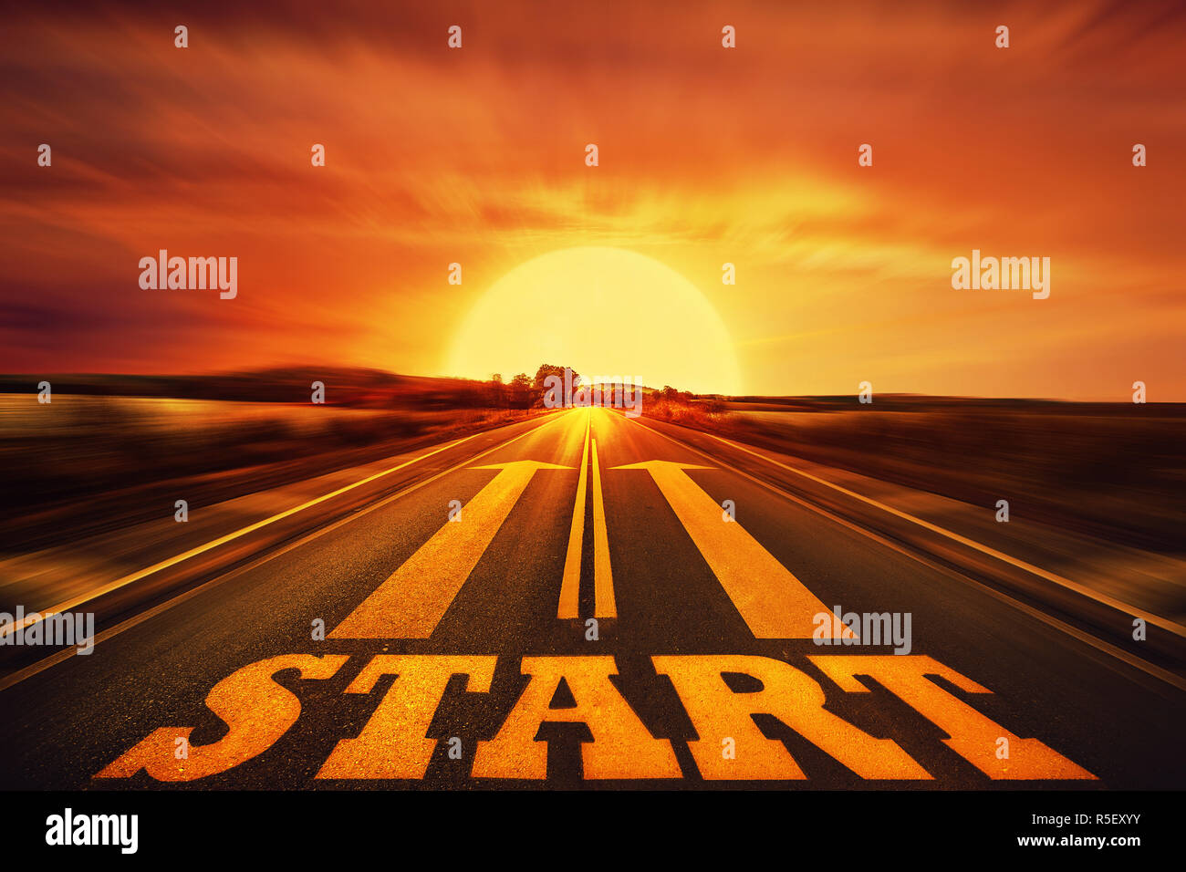 Start of motorway sign hi-res stock photography and images - Alamy