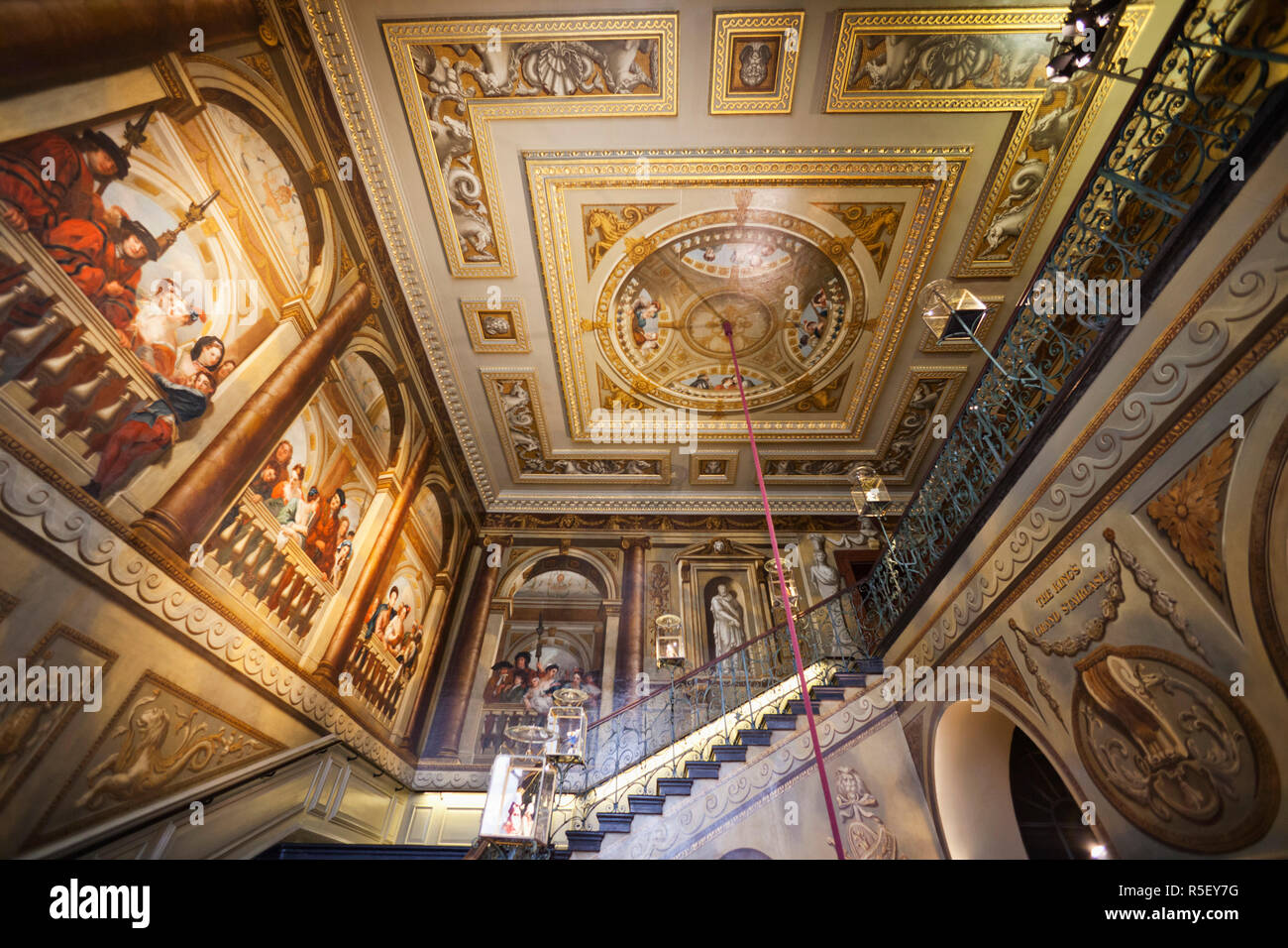 England, London, Kensington, Kensington Palace, The King's Staircase ...