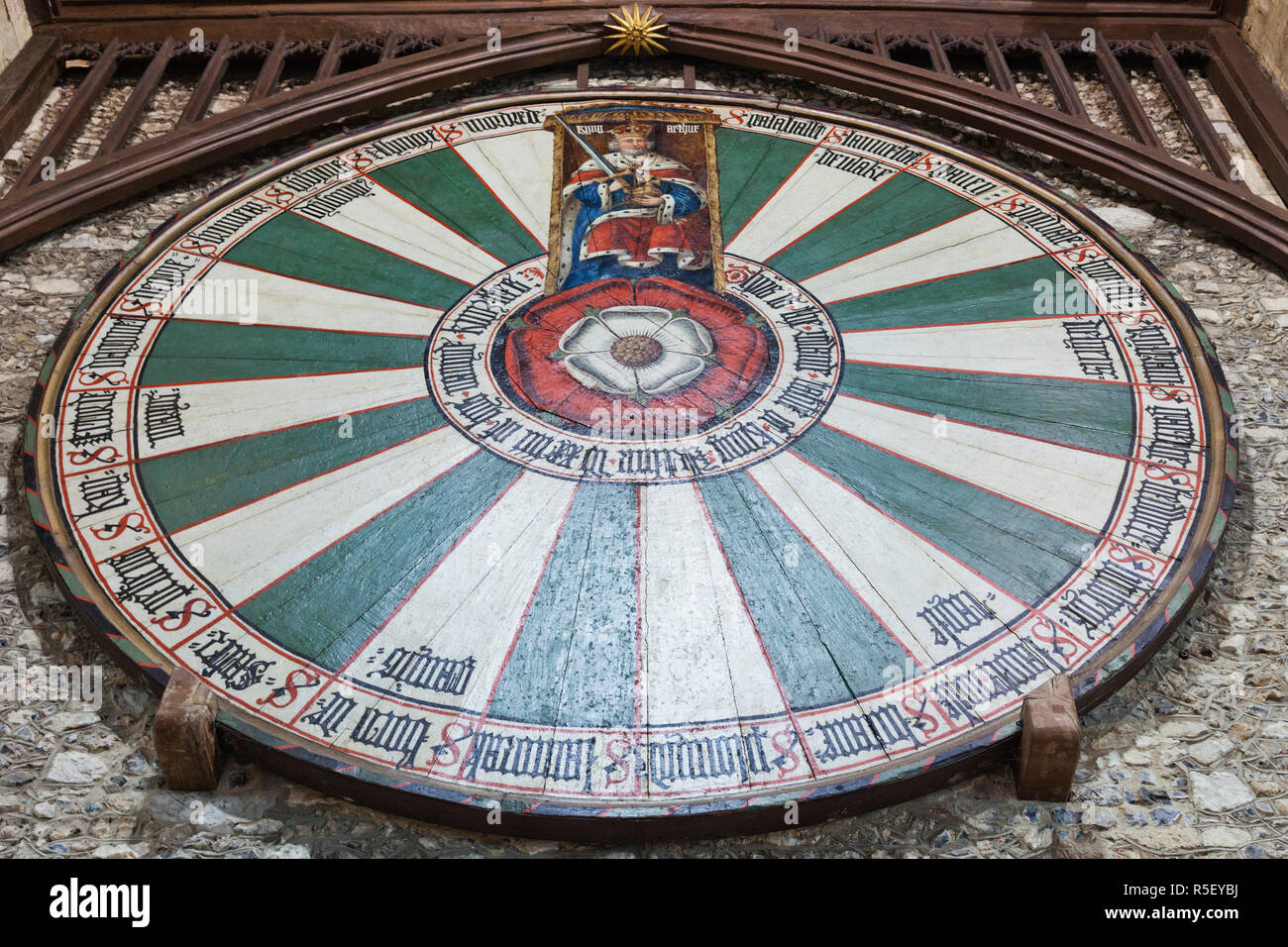 England, Hampshire, Winchester, Winchester Castle, The Great Hall, The ...