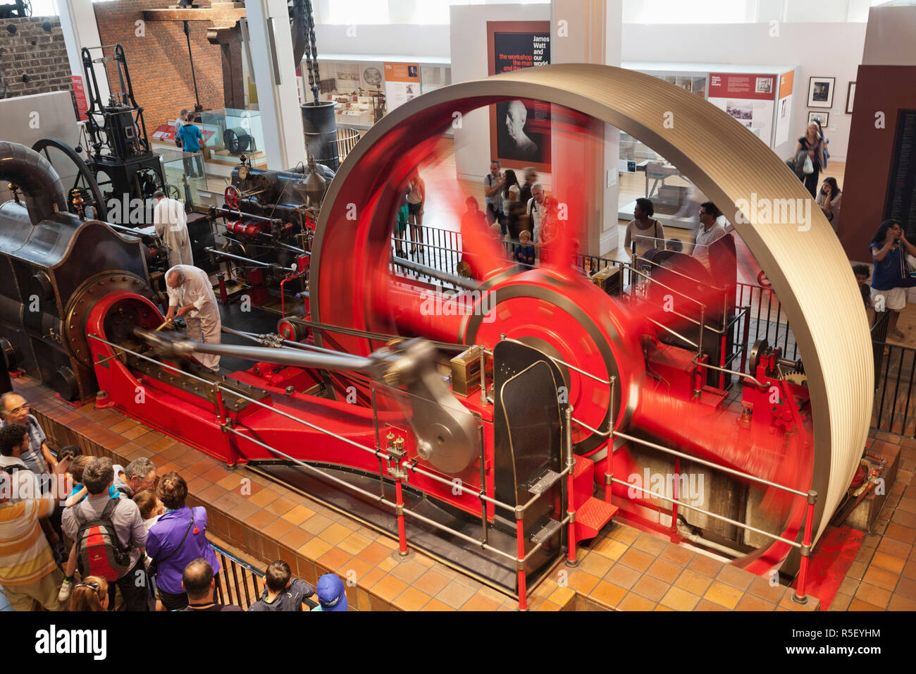 England, London, Kensington, Science Museum, The Energy Hall, Mill ...