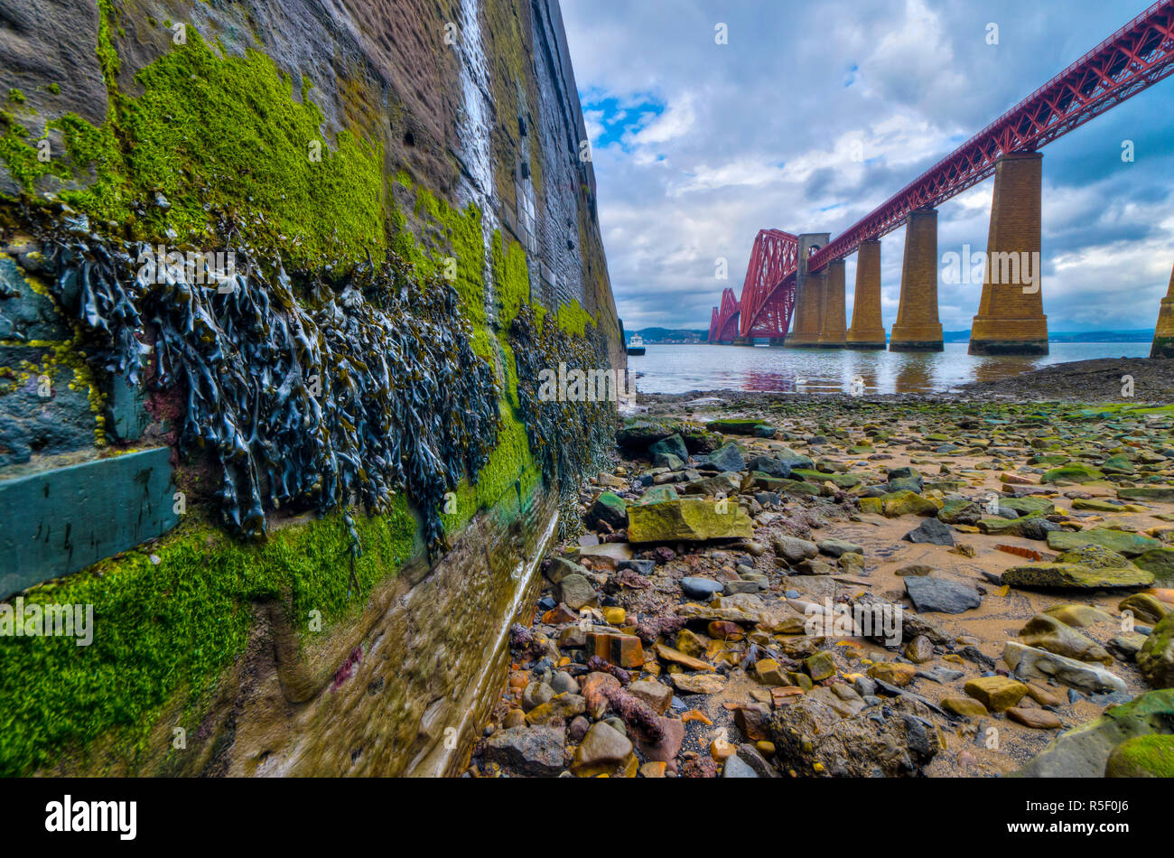 UK, Scotland, Edinburgh, Firth of Forth, Forth Railway Bridge Stock ...