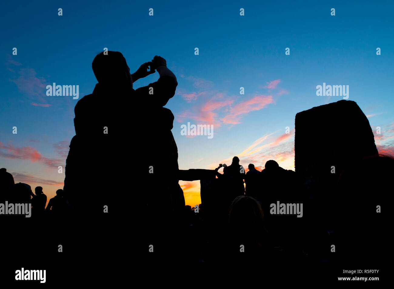 UK, England, Wiltshire, Stonehenge, Summer Solstice Celebrations Stock ...