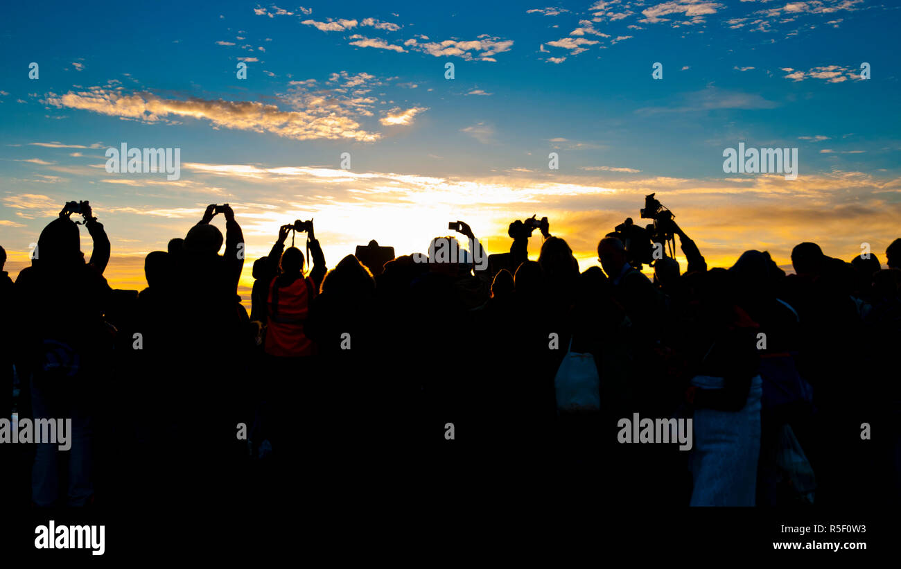 UK, England, Wiltshire, Stonehenge, Summer Solstice Celebrations ...