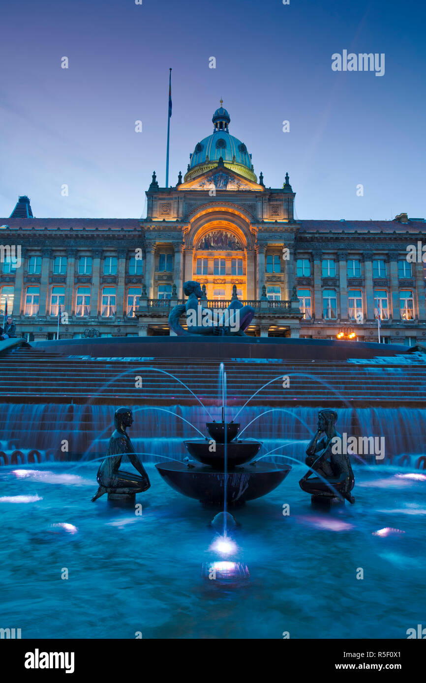 UK, England, West Midlands, Birmingham, Victoria Square, Fountain Stock ...