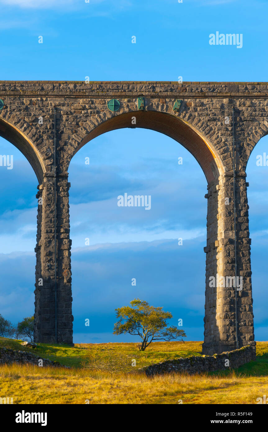 UK, England, North Yorkshire, Ribblehead Viaduct on the Settle to ...