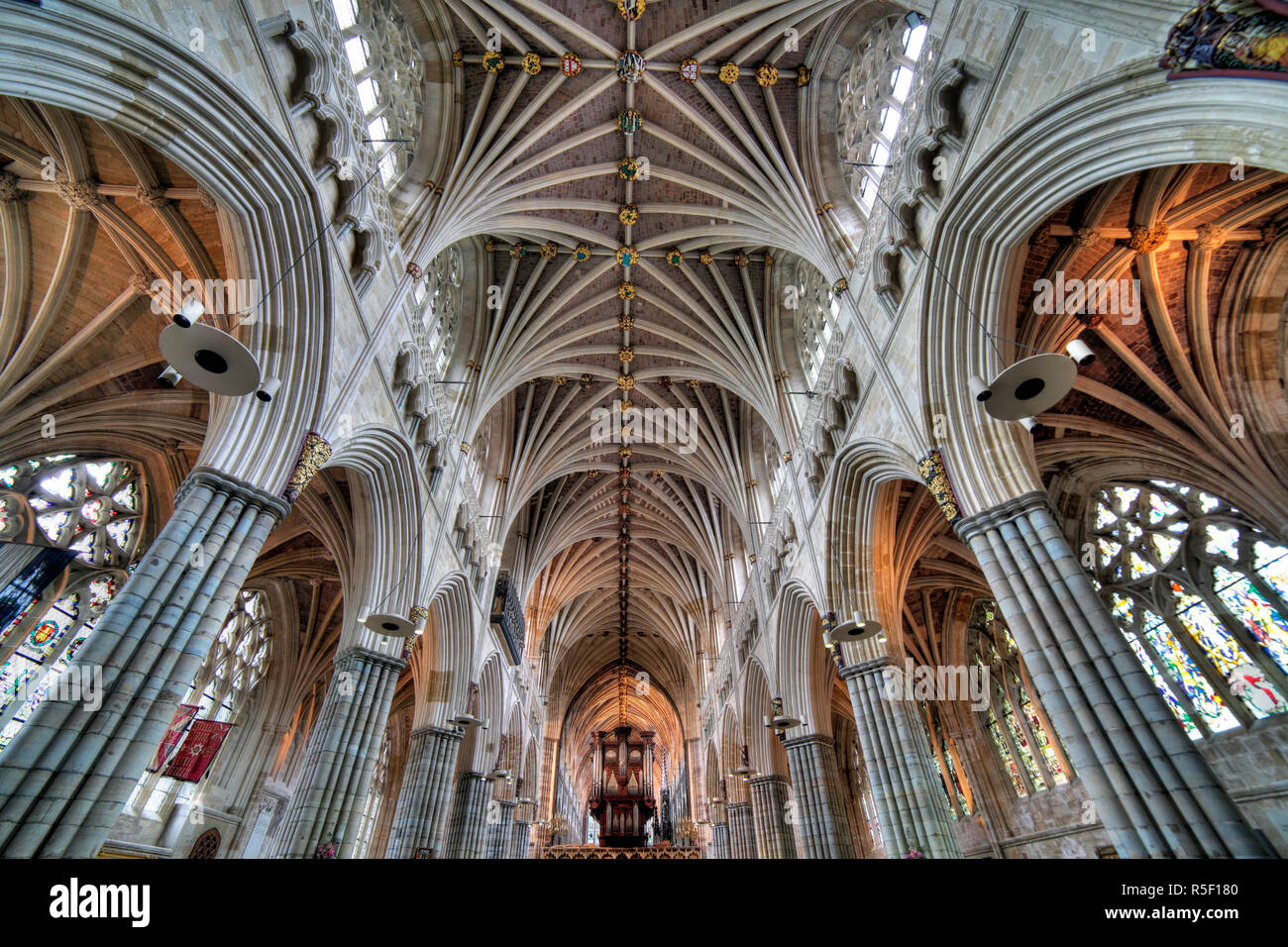 Interior exeter cathedral devon england hi-res stock photography and ...