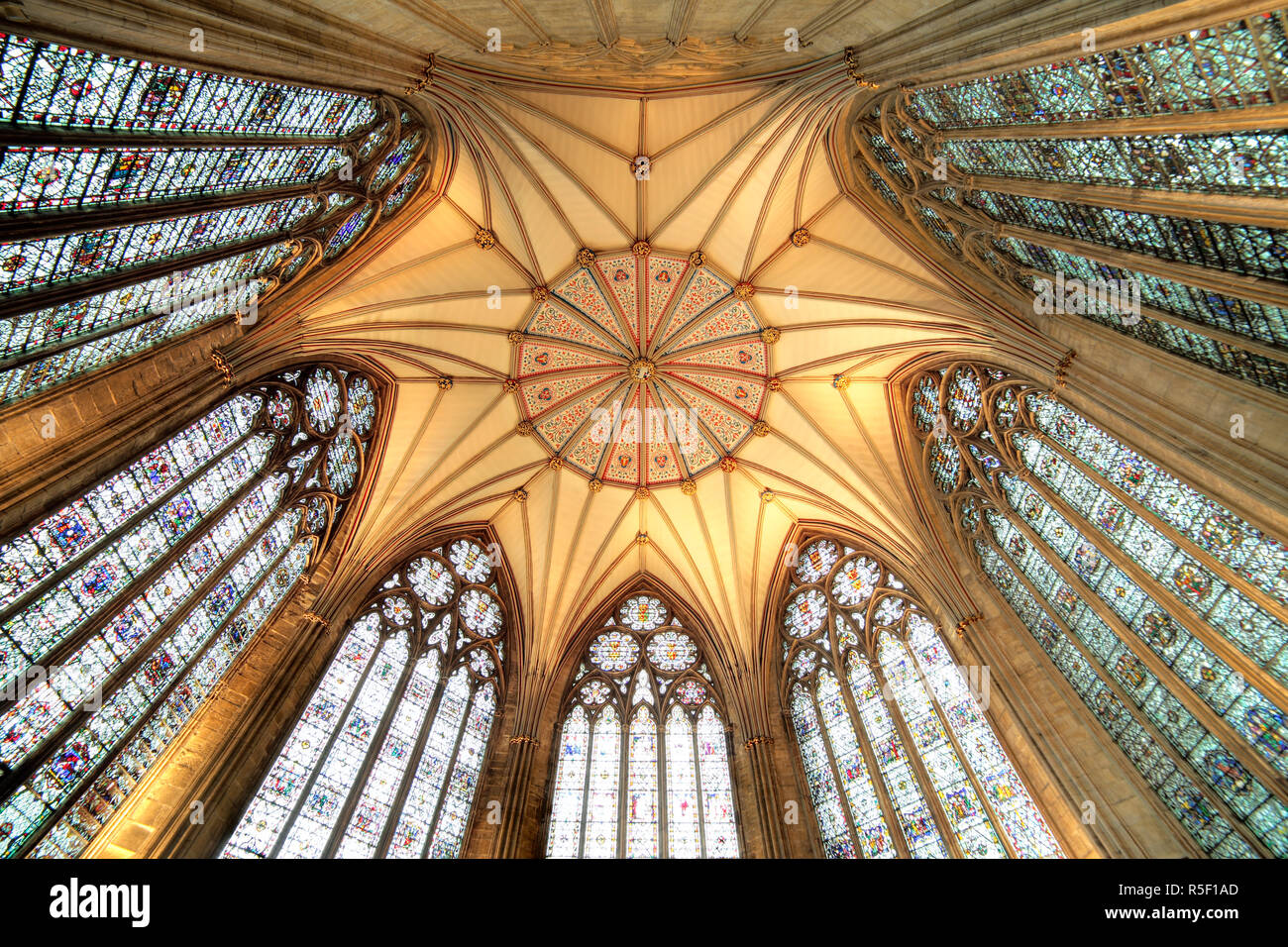 The chapter house, York Minster, York, North Yorkshire, England, UK ...