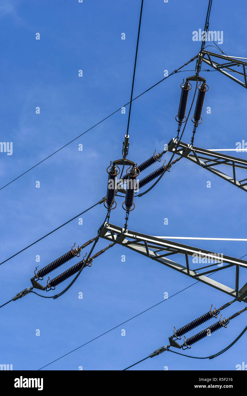 power mast cable Stock Photo - Alamy