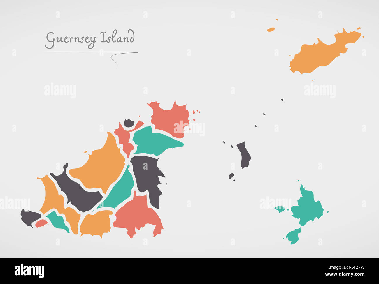 Guernsey map hi-res stock photography and images - Alamy