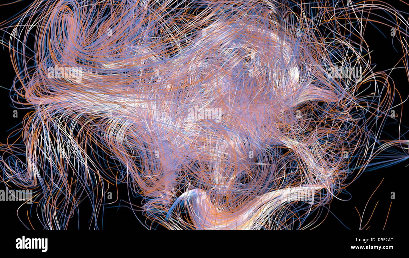 Particles wave flowing cyberspace technology hi-res stock photography ...