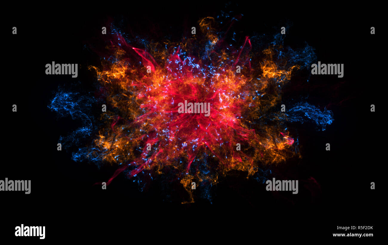Abstract background with Shockwave explosion on black backdrop ...
