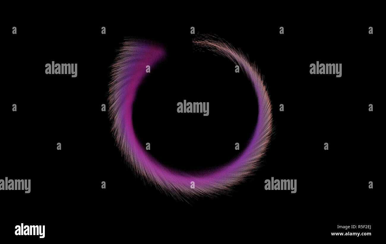 Abstract particle ring on black background Stock Photo - Alamy